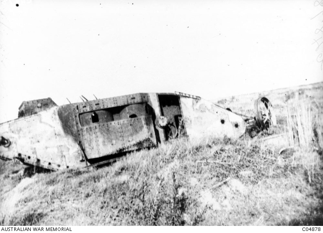 A Mark 1 Female tank as used at Flers in September 1916. The tank has ...