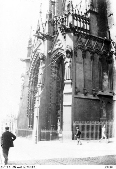 The Cathedral at Metz. The statue in the centre of the picture is that ...