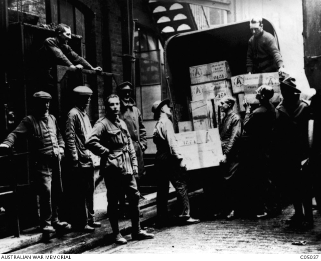 Despatching Red Cross goods to France, from the Australian Red Cross at ...