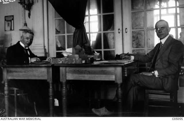 Herr Hamptmann (left) assisting the Australian Red Cross Society, in ...