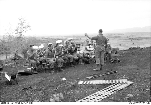 Vietnam. 1967. The brass band of 5th Battalion, The Royal Australian ...