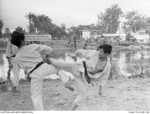 Hue, South Vietnam. April 1970. Men of the Hac Bao (Black Panthers ...