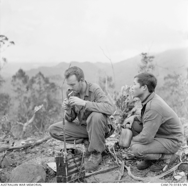 THUA THIEN PROVINCE, SOUTH VIETNAM. 1970-04. A WELL EARNED SMOKE FOR ...