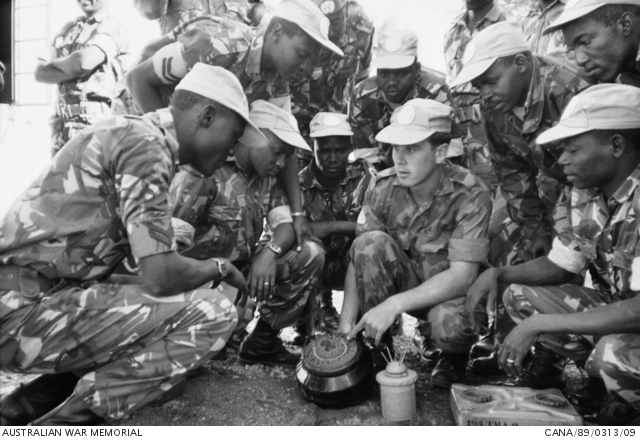 Namibia. 1989-06-18. Australian Field Engineers serving with United ...