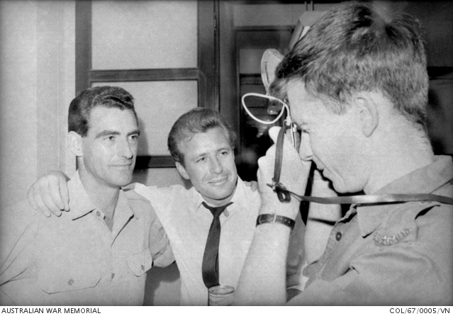 Signalman Allan Perkins of Mount Pleasant, Perth, WA, takes a ...