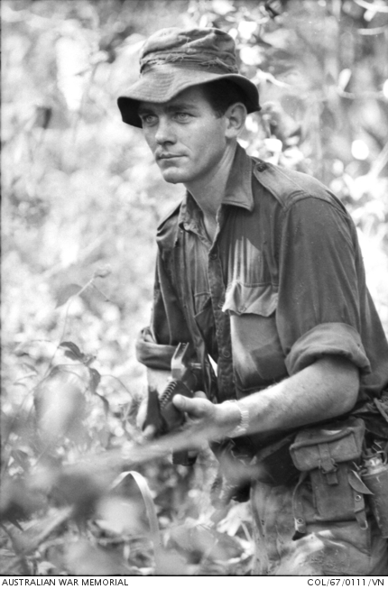 Vietnam. 1967. Private Ron Lennon of Hurstville, NSW, a soldier of ...