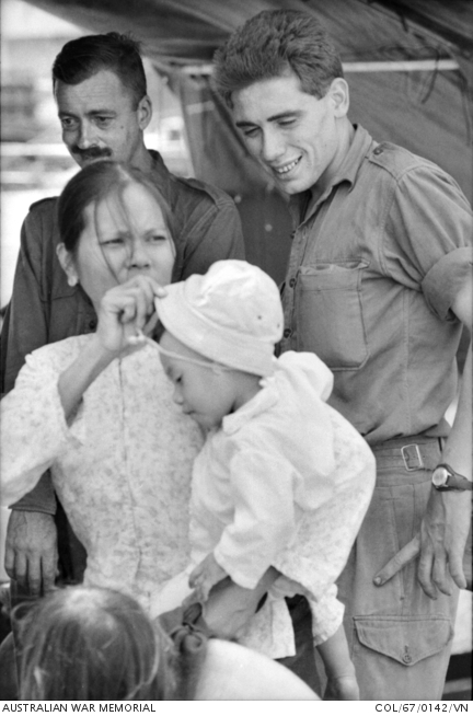Vietnam. 1967. A smile of satisfaction from Corporal Frank Donovan of ...