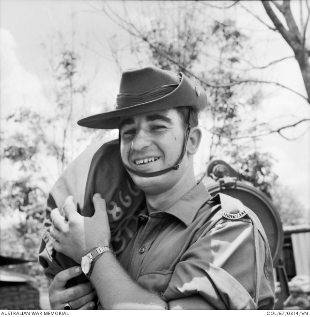 Vietnam. 1967. Private Max Dawson of Kilburn, SA, has more than one ...