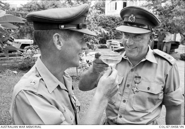 Major Harry Smith of Hobart, Tas (left), Military Cross (MC) winner ...