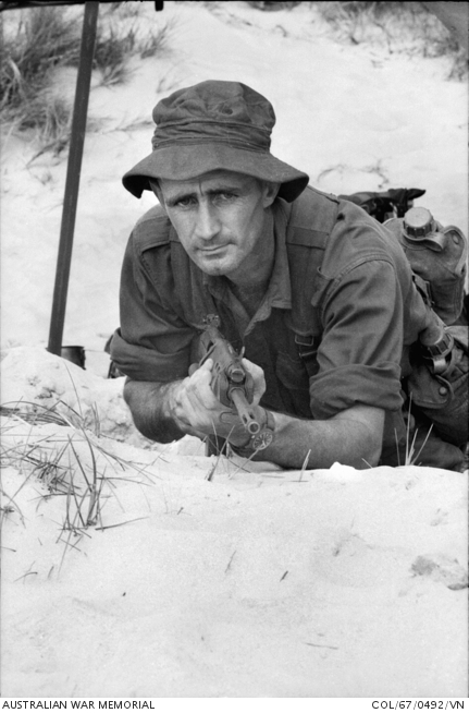 Vietnam. 1967-06. Warrant Officer (WO) Wally Sutherland of Albury, NSW ...