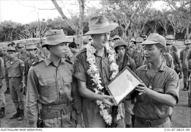 Vietnam. 1967-09. Australian Army adviser, Warrant Officer (WO) Class 2 ...