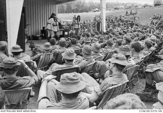Nui Dat, South Vietnam. 1969-04-25. The Victorian group, the Chiffon ...