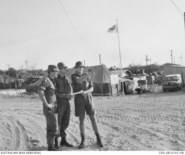 South Vietnam. 1968-02. Private Ray Fleming of Mackay, Qld, and Private ...