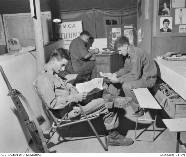South Vietnam. 1968-02. Private Linton Allen of Puckapunyal, Vic, and ...