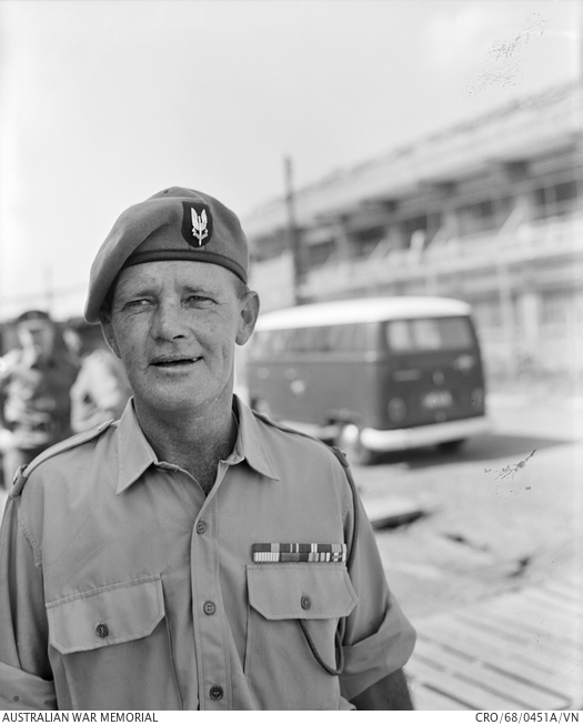 Warrant Officer Class 2 (WO2) Danny Neville, DCM of Sydney, NSW, about to go on rest and ...