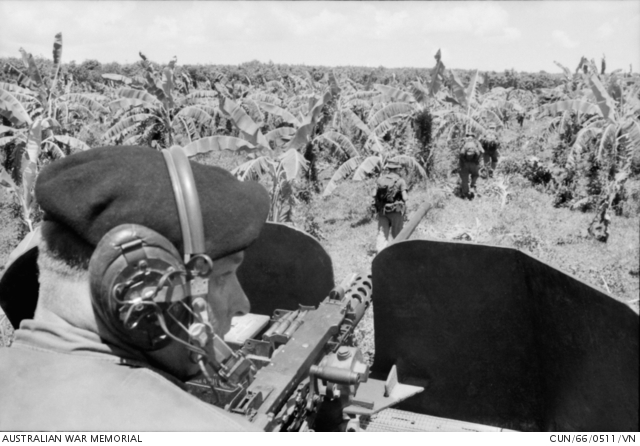The watchful eye of an unidentified armoured personnel carrier (APC ...