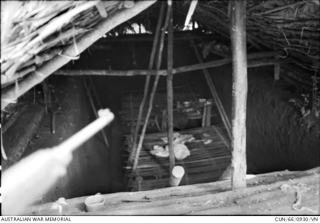 Vietnam. 1966-11-28. Underground living quarters found in a Viet Cong ...