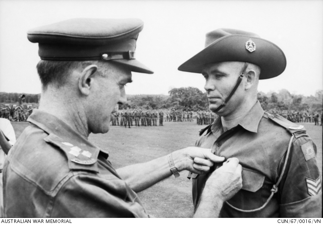 Vietnam. 1967-01. For bravery in action, Sergeant Robert Buick of ...