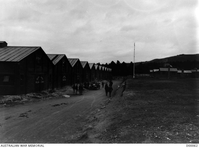 Front view of the workshops at the Royal Air Force School of Technical ...