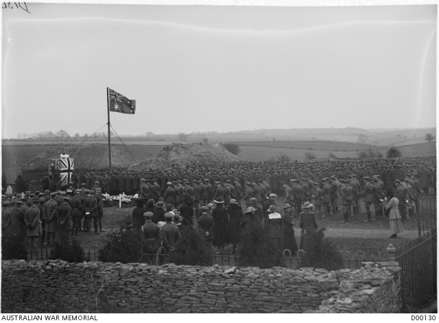 A memorial service held at Leighterton cemetery, where the bodies of ...