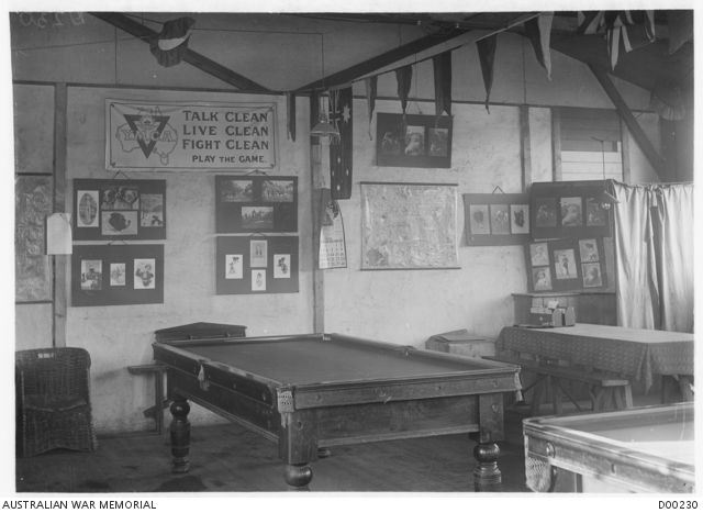 Young Men's Christian Association (YMCA) billiard room at the 12th ...