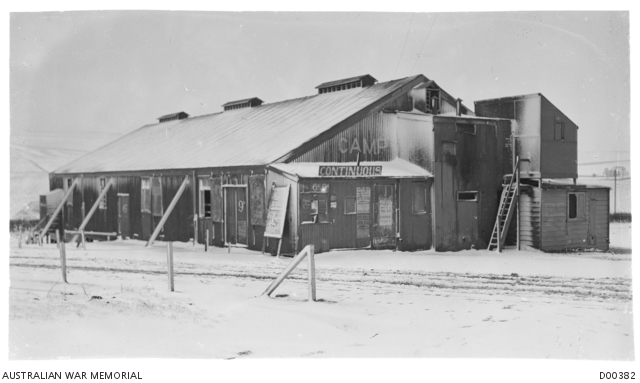 Longbridge Deverill, England. Exterior view of the Camp Cinema, with ...