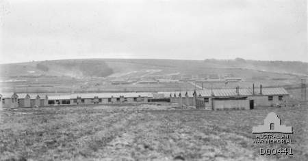 A general view of the AIF Codford training camp on the Salisbury Plain ...