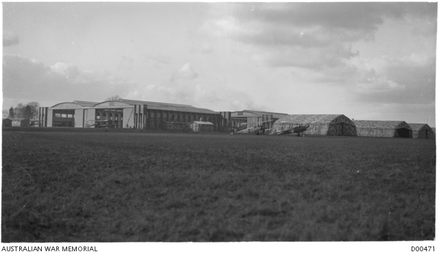 Leighterton, England. A view of one of the two Australian aerodromes ...
