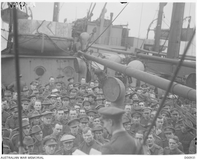 First day on board the family ship SS Borda. Reading out the orders of ...