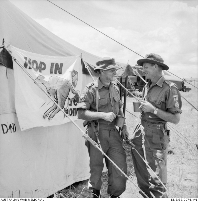 Bien Hoa, Vietnam. 1965-06. Lance Corporal Les Tait (left), and Drum ...