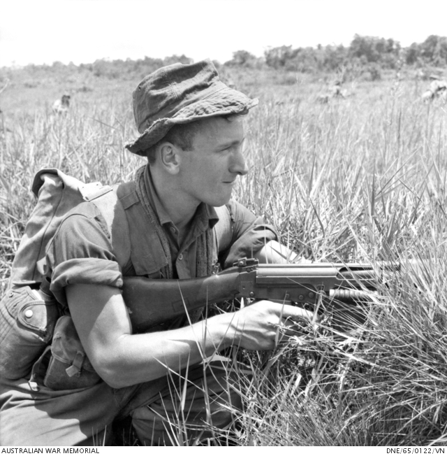 Vietnam. 1965. A member of 1st Battalion, The Royal Australian Regiment ...