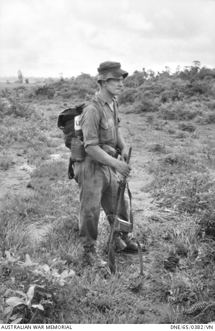 Bien Hoa, Vietnam. 1965-09. Private Stephen Cocker of Hobart, Tas ...