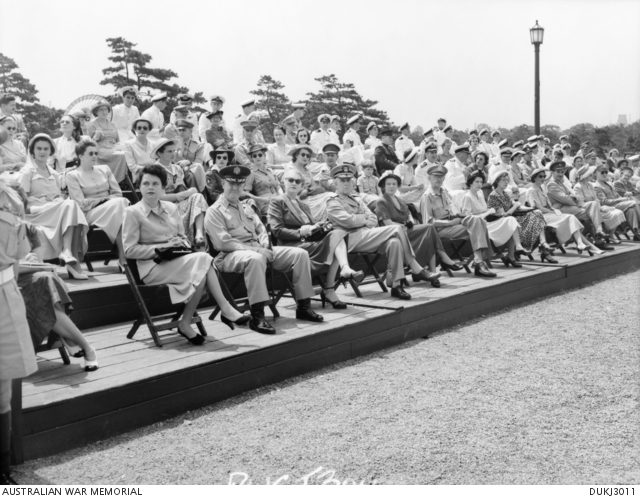 British Commonwealth Occupation Force (BCOF) parade in the grounds of ...