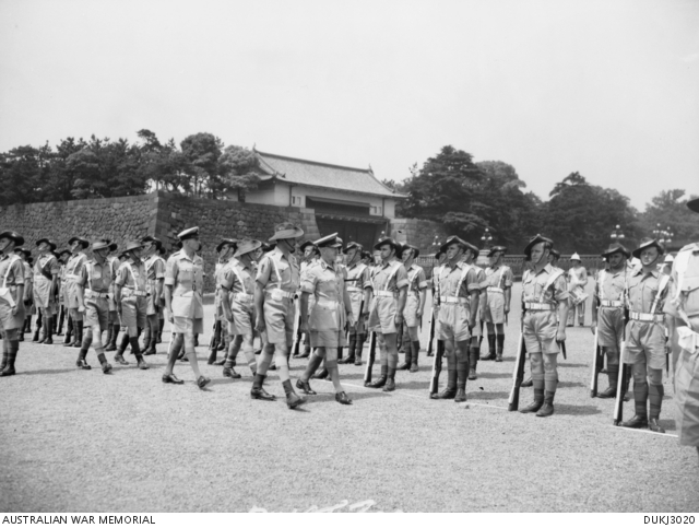 British Commonwealth Occupation Force (BCOF) parade in the grounds of ...