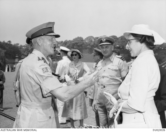 British Commonwealth Occupation Force (BCOF) parade in the grounds of ...