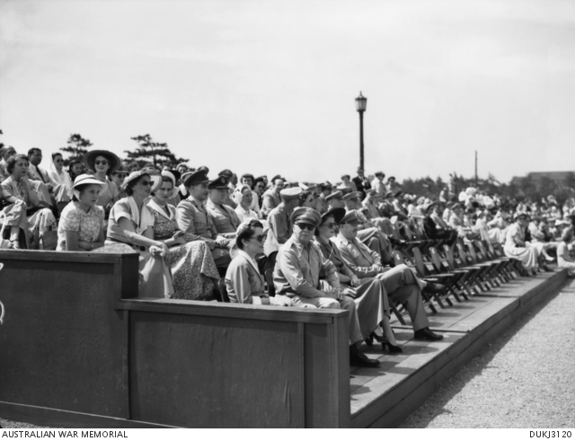 British Commonwealth Occupation Force (BCOF) parade in the grounds of ...