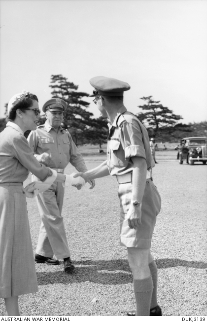 British Commonwealth Occupation Force (BCOF) parade in the grounds of ...