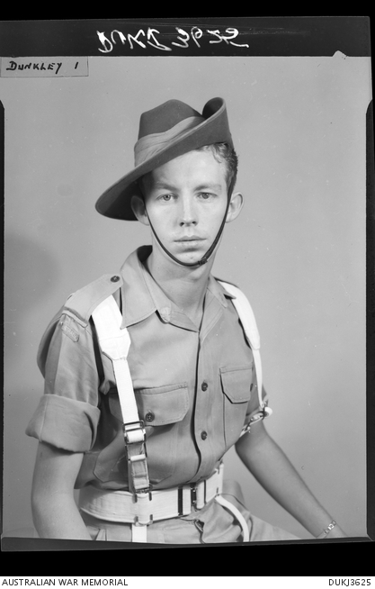 Studio portrait of an unidentified Australian Army private, probably ...