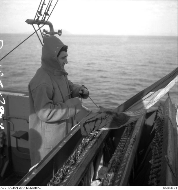 The naval signalman has an important role on an RAN ship. It is his job ...