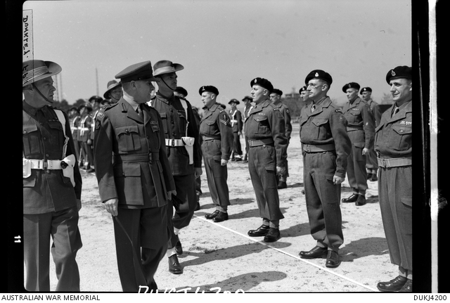 Brigadier R King CBE DSO presided over a parade of British Commonweatlh ...