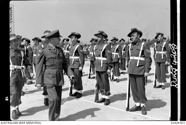 Brigadier R King CBE DSO presided over a parade of British Commonweatlh ...