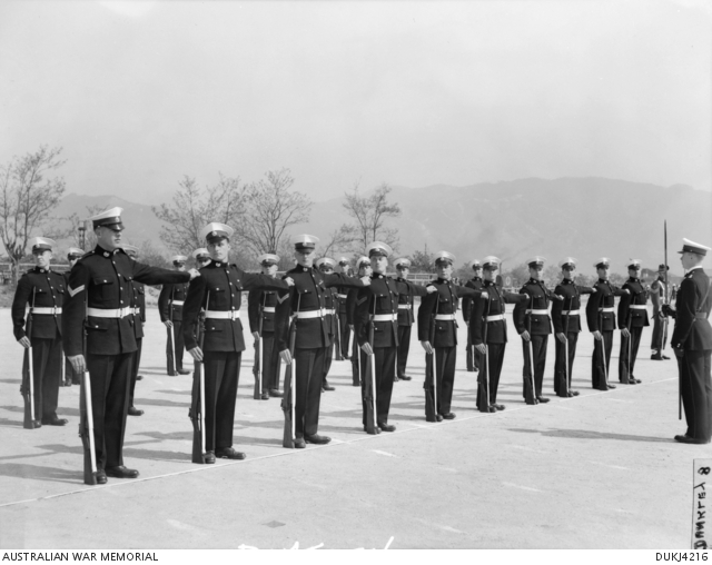 Brigadier R King CBE DSO presided over a parade of British Commonweatlh ...