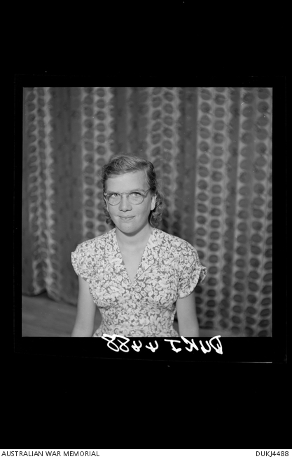 Portrait of Ann Raymond, daughter of Major (Maj) Claude Edward Raymond ...