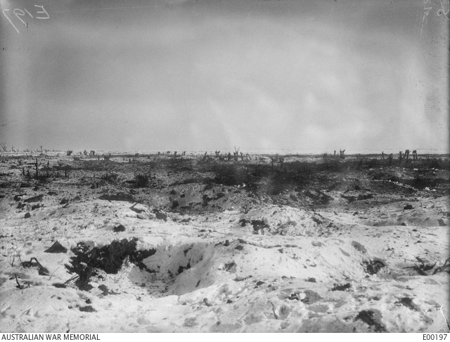 The battlefield of Pozieres, in France, looking towards High Wood from ...