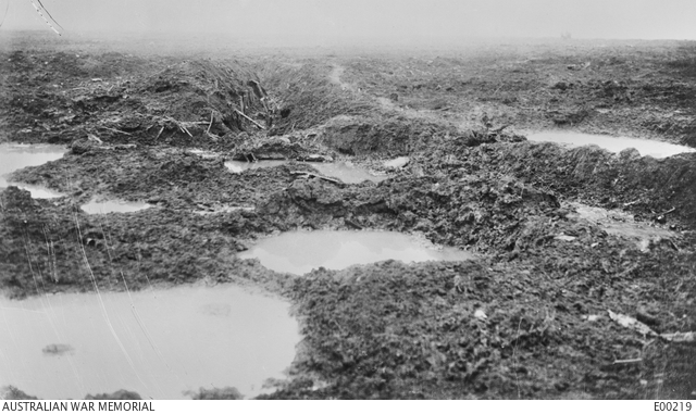 Near Le Barque, France. Yellow Cut road crossing the German trenches on ...