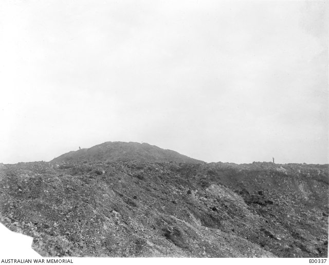 View of the Butte de Warlencourt on showing how thoroughly Australian ...