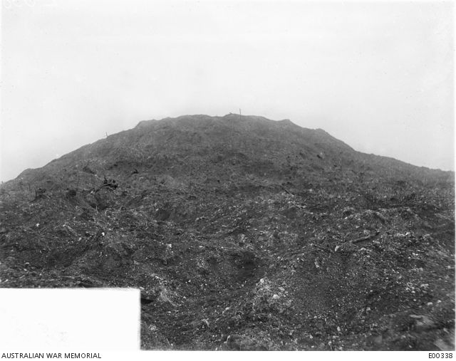 View of the Butte de Warlencourt shortly after the Australians had ...