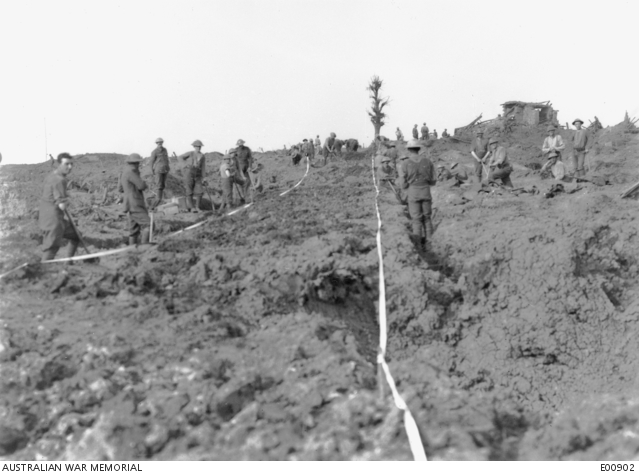 The 1st Canadian Labour Battalion making a road to the north end of ...
