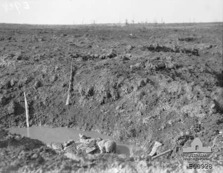 The battlefield near Retaliation Farm, in the Ypres Sector. The ...