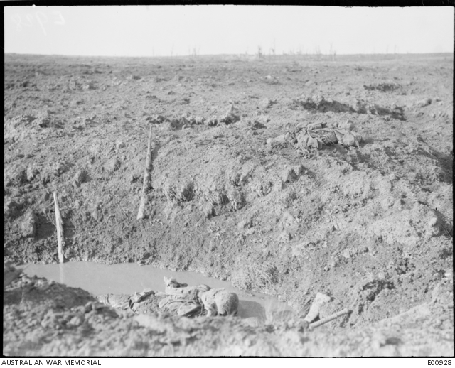 The battlefield near Retaliation Farm, in the Ypres Sector. The ...